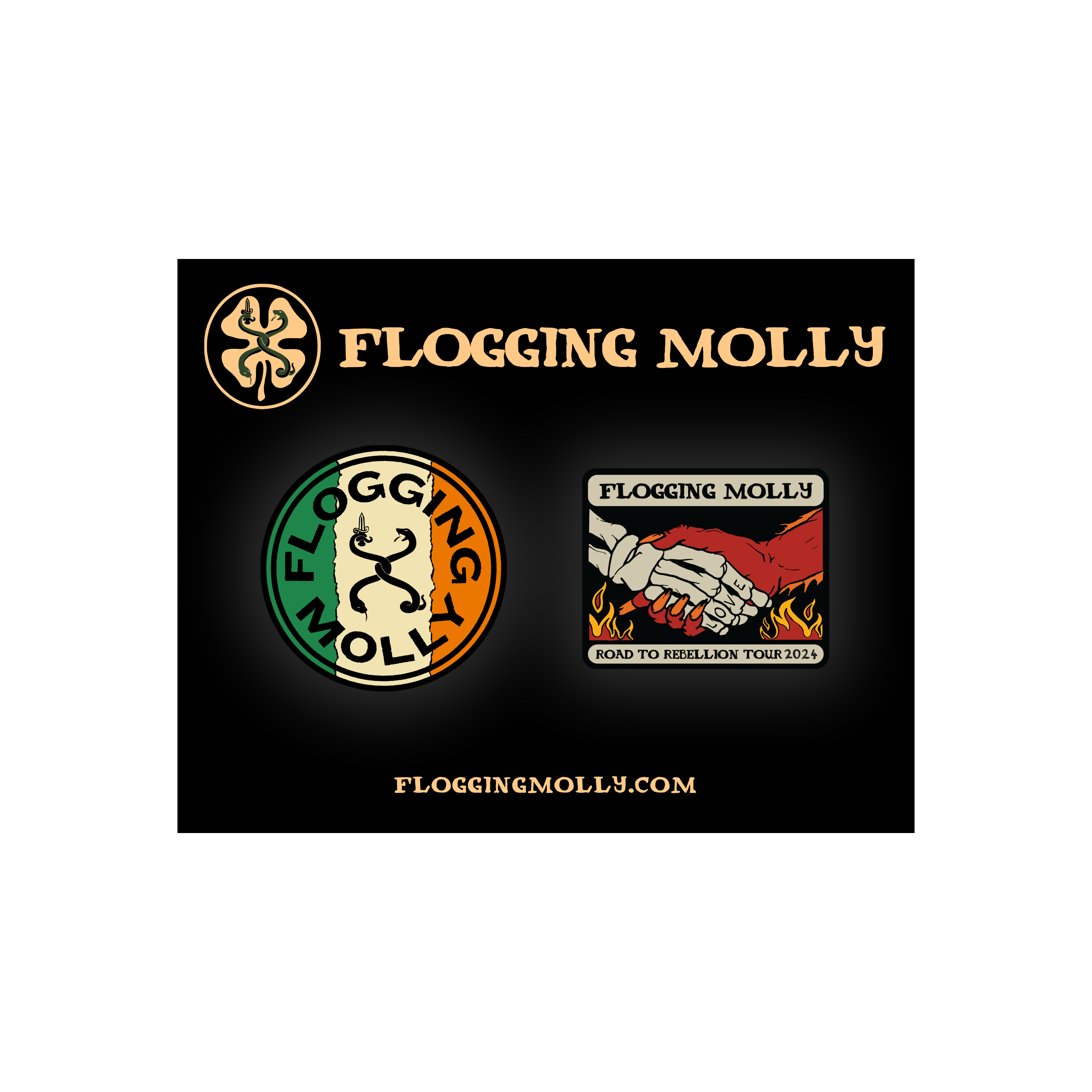 Road to Rebellion Tour Enamel Pin Set – Flogging Molly