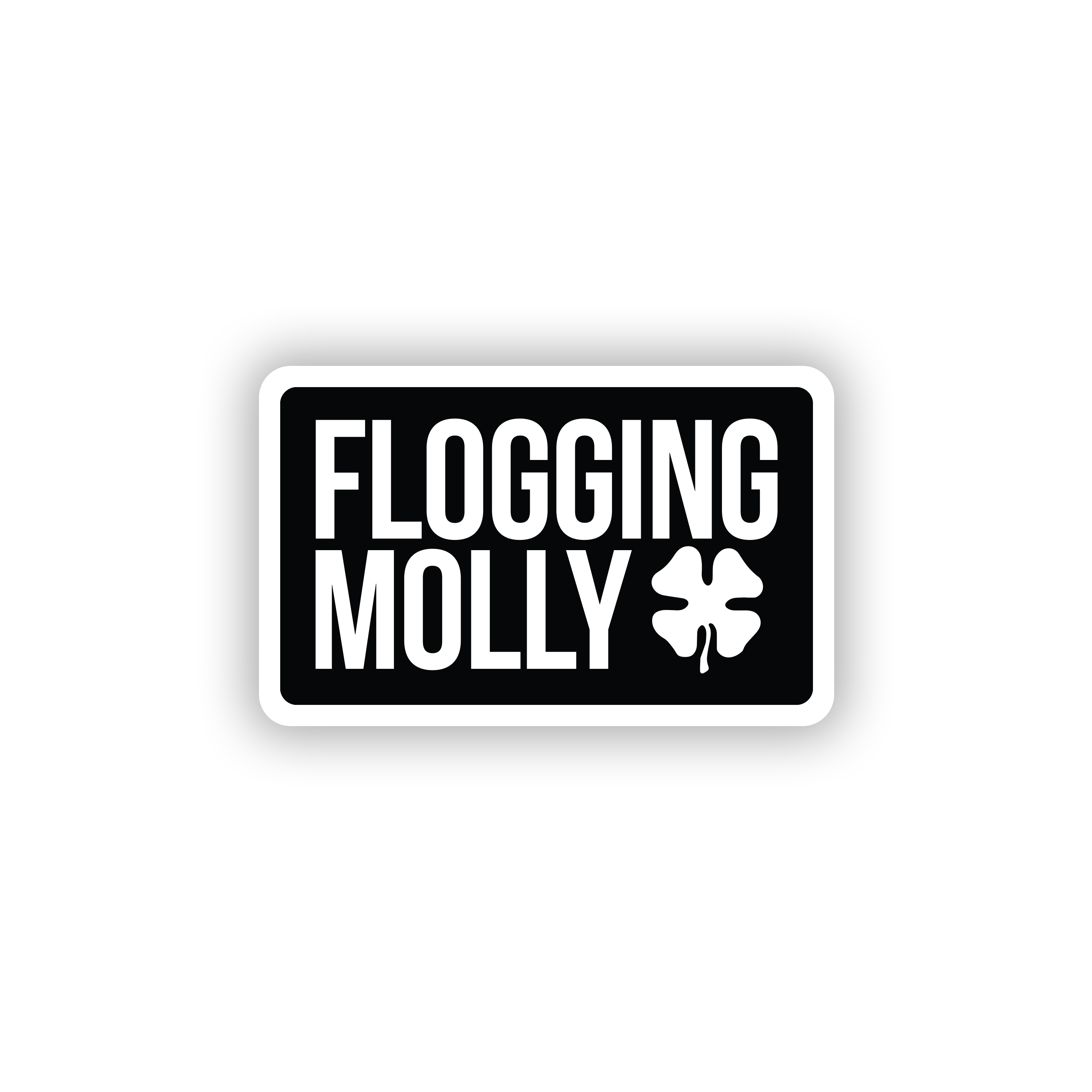 Embroidered Patch Clover b/w – Flogging Molly